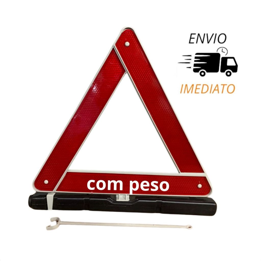 Triângulo Sinalização com PESO Reforçado Refletivo Sinalizador Estrada ...