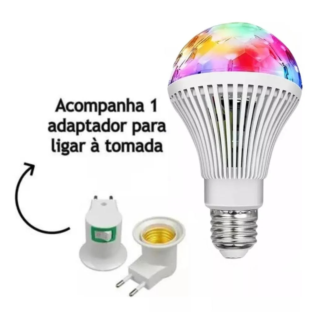 Lâmpada de Palco Mini Globo Led Colorida RGB Giratória para Festa Boate ...