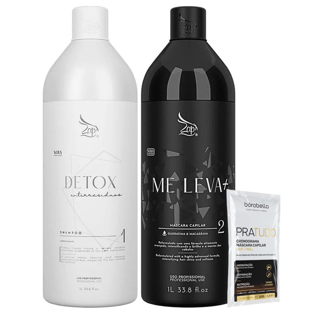 Progressiva Zap Me Leva Profissional All Time Kit - 2x1L | Shopee Brasil