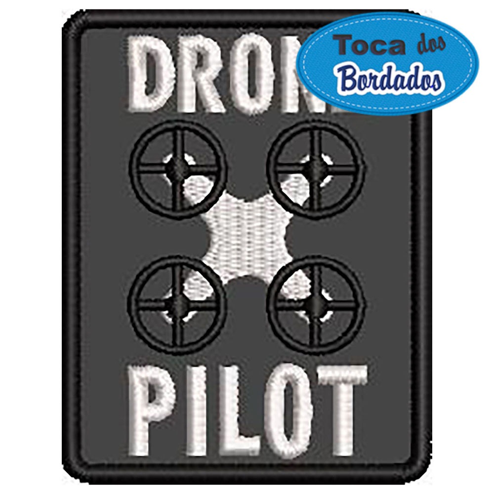 Patch bordado Piloto Drone pilot 8x6cm Cód.6546 operador breve | Shopee Brasil