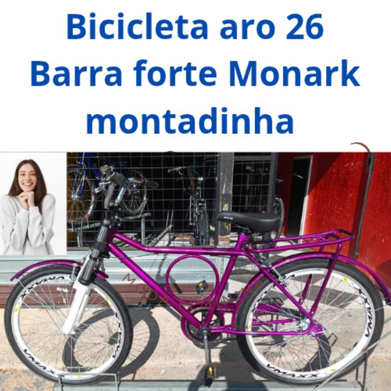 bicicleta Barra forte Monark com VMAX suspensão 2 andar | Shopee Brasil