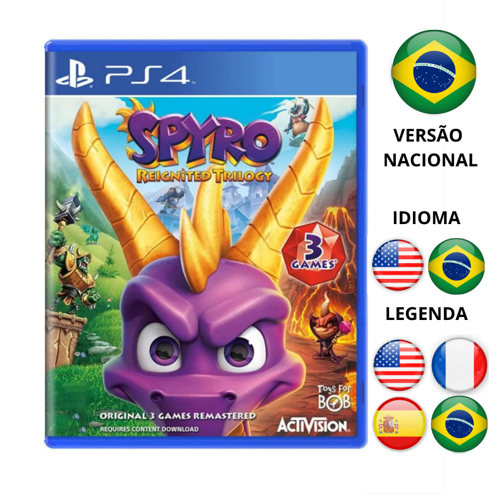 Spyro Reignited Trilogy PS4 Midia Fisica | Shopee Brasil