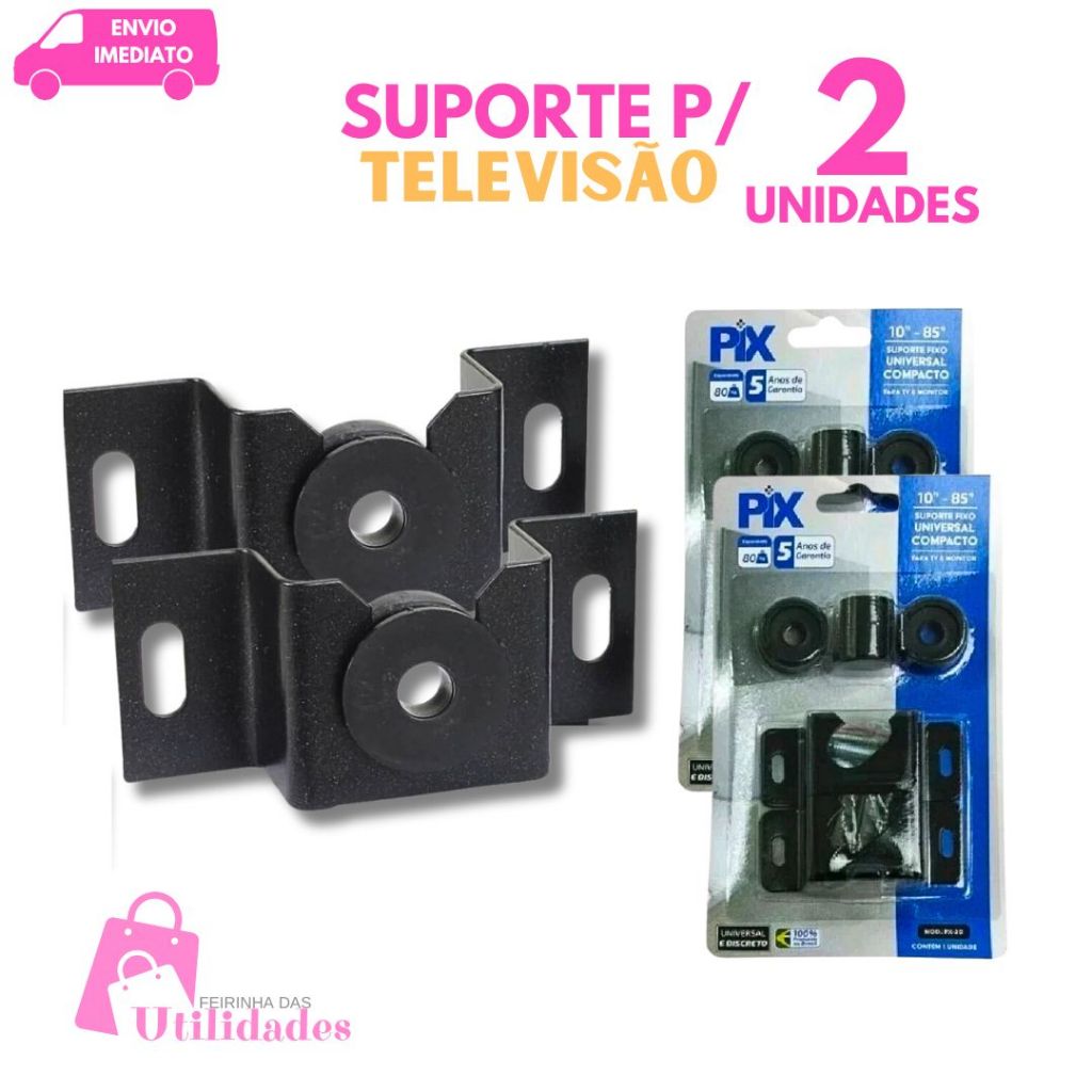 Kit 2 Unidades Suporte Para TV 10 Até 85 Polegadas Universal P/ Tv Led, Lcd Plasma | Shopee Brasil