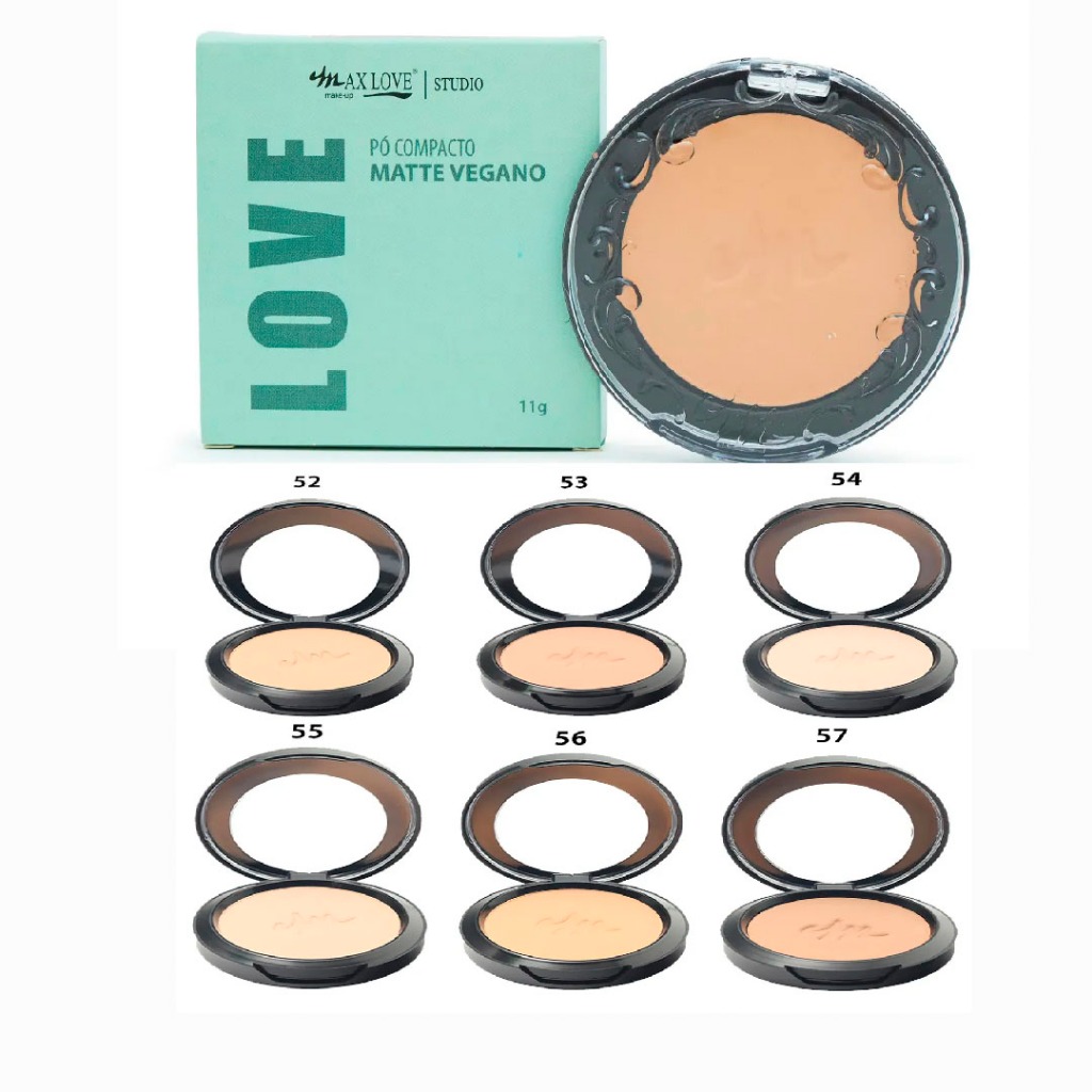Pó Compacto Matte 100%Vegano - Max Love | Shopee Brasil