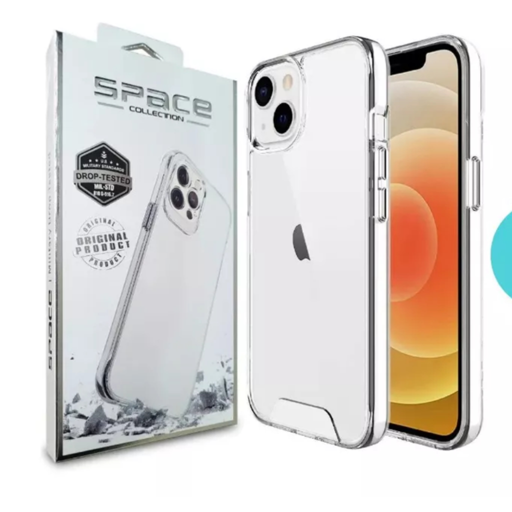 Capa Capinha Space Transparente Anti Impacto TPU Case Apple iPhone 12 13 14 Pro Pro Max | Shopee ...