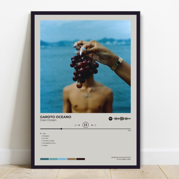 Quadro Placa MDF Spotify Álbum Garoto Oceano Caio Ocean | Shopee Brasil