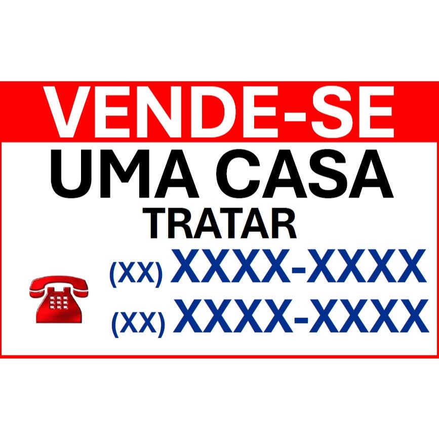 PLACA VENDE-SE UMA CASA 40X25CM | Shopee Brasil