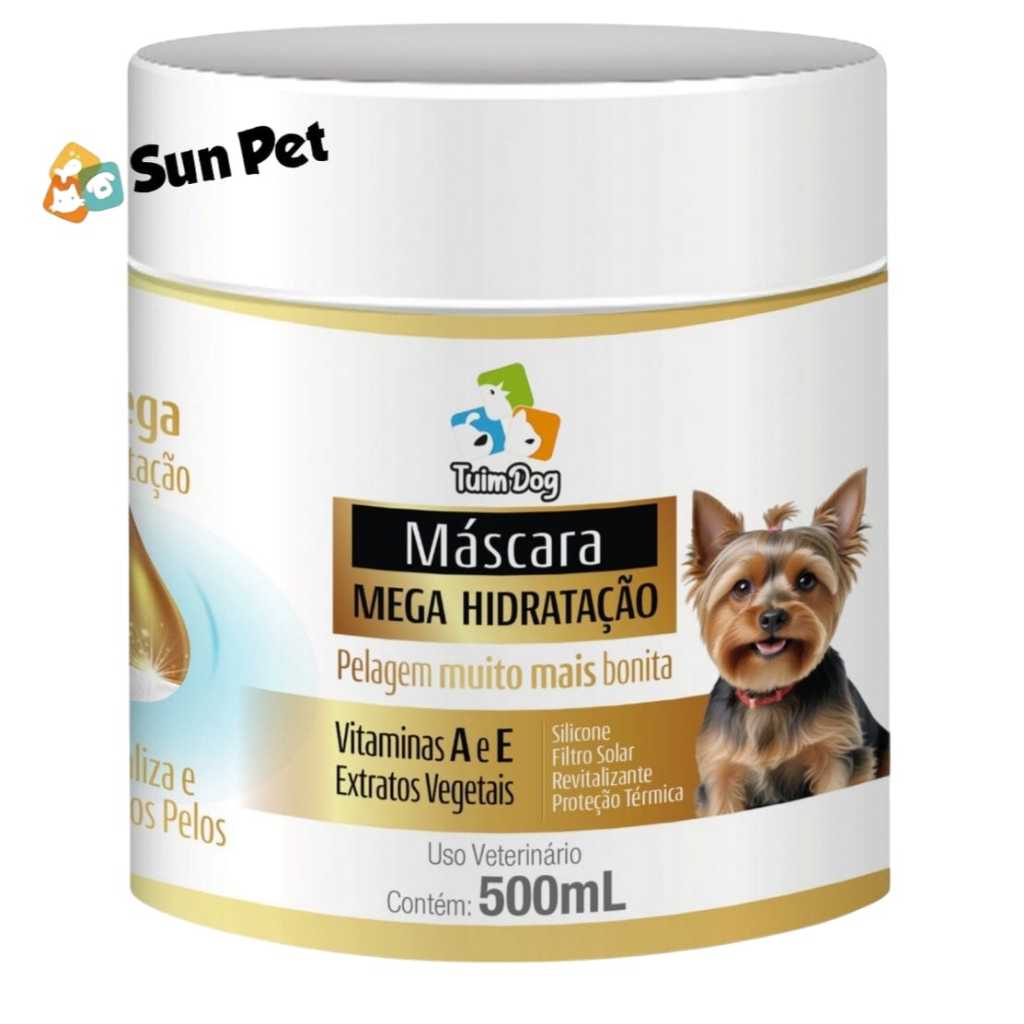Máscara de Hidratação Revitalizante Pet Cães Cachorro Vitaminas A e E ...
