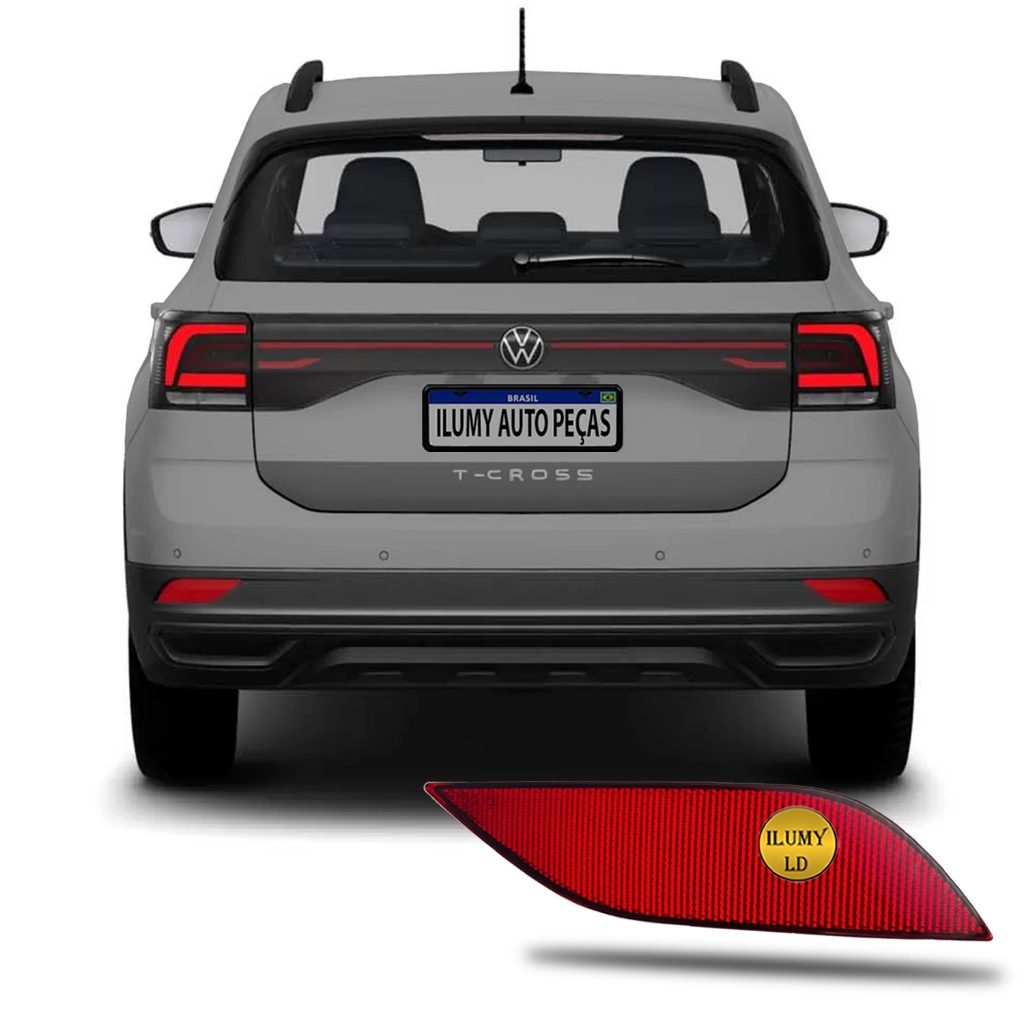 Lanterna Refletor Parachoque Traseiro T-Cross 2019 2020 2021 2022 2023 ...