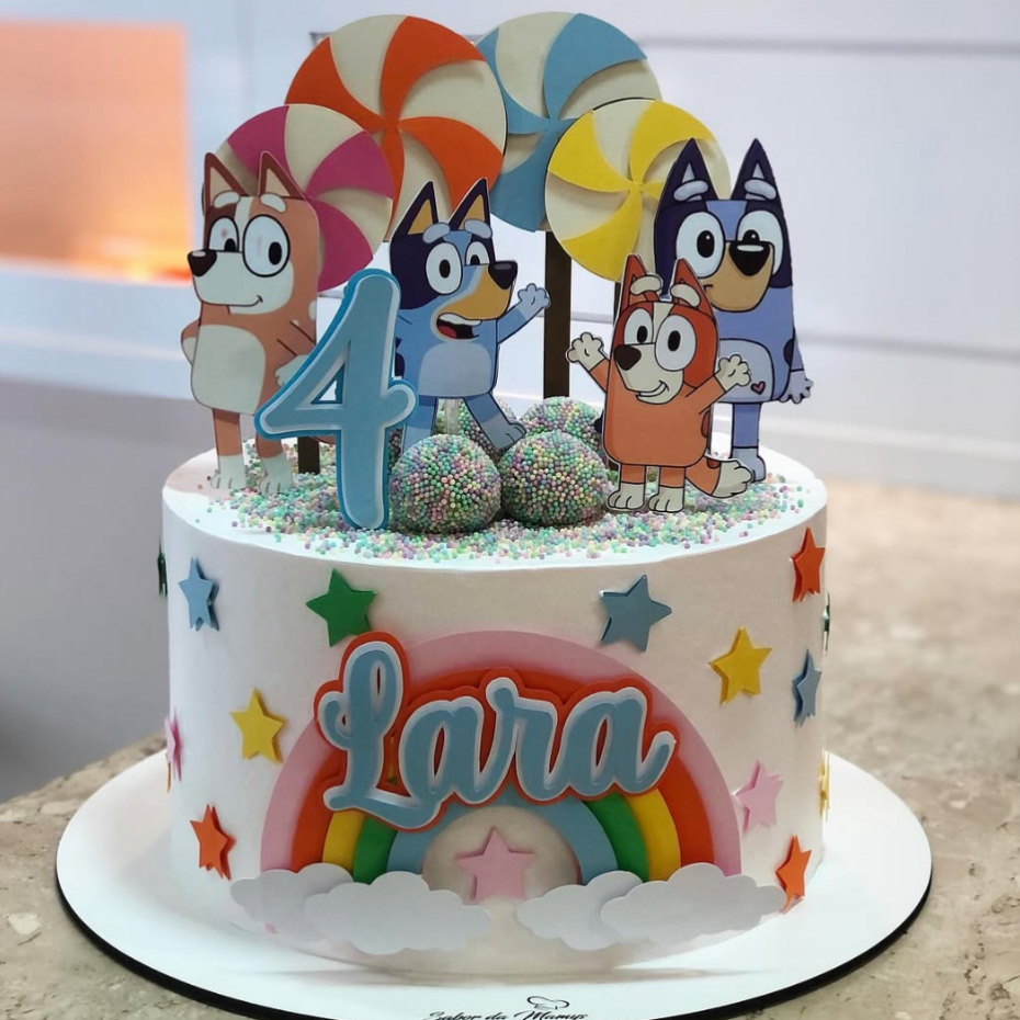 Topo de bolo Bluey/festa Bluey/ Bluey/ topper Bluey/topo de bolo bluey ...
