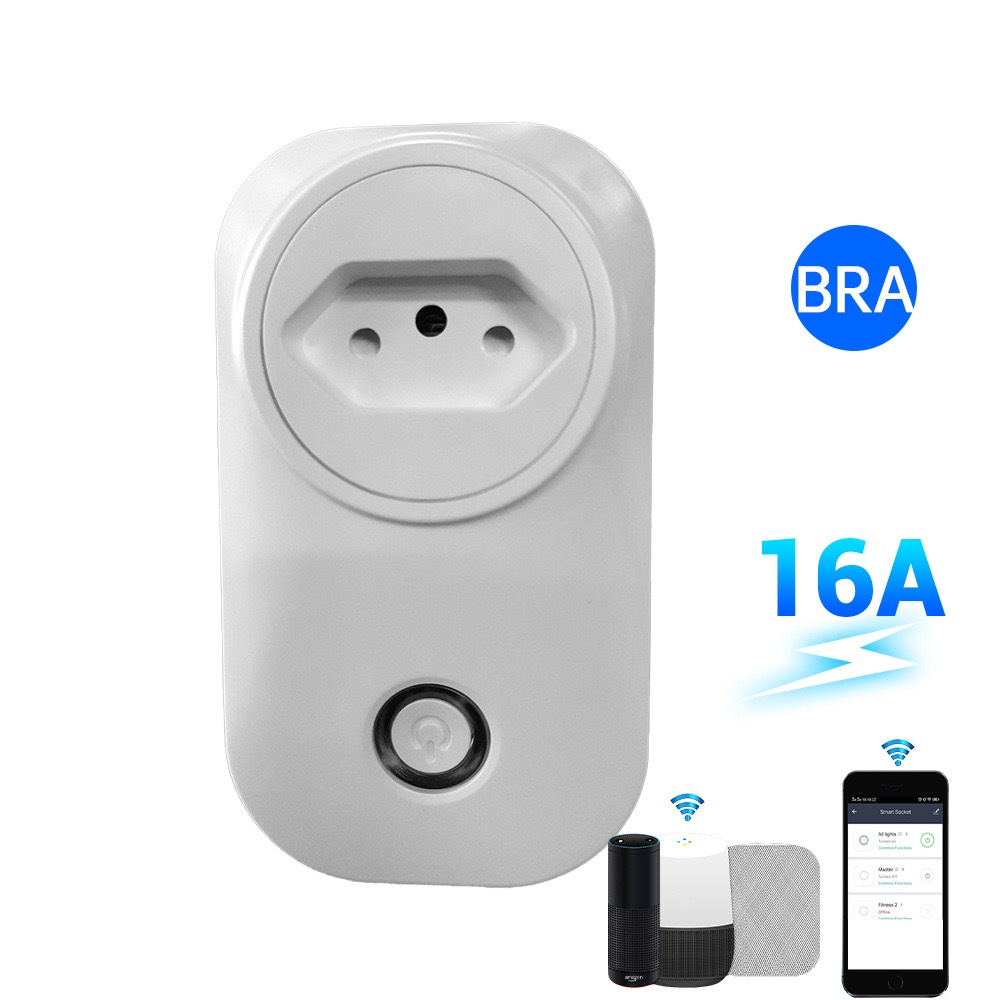 Plugue inteligente WiFi Tomada Wifi Inteligente Smart 16A APP Automação ...