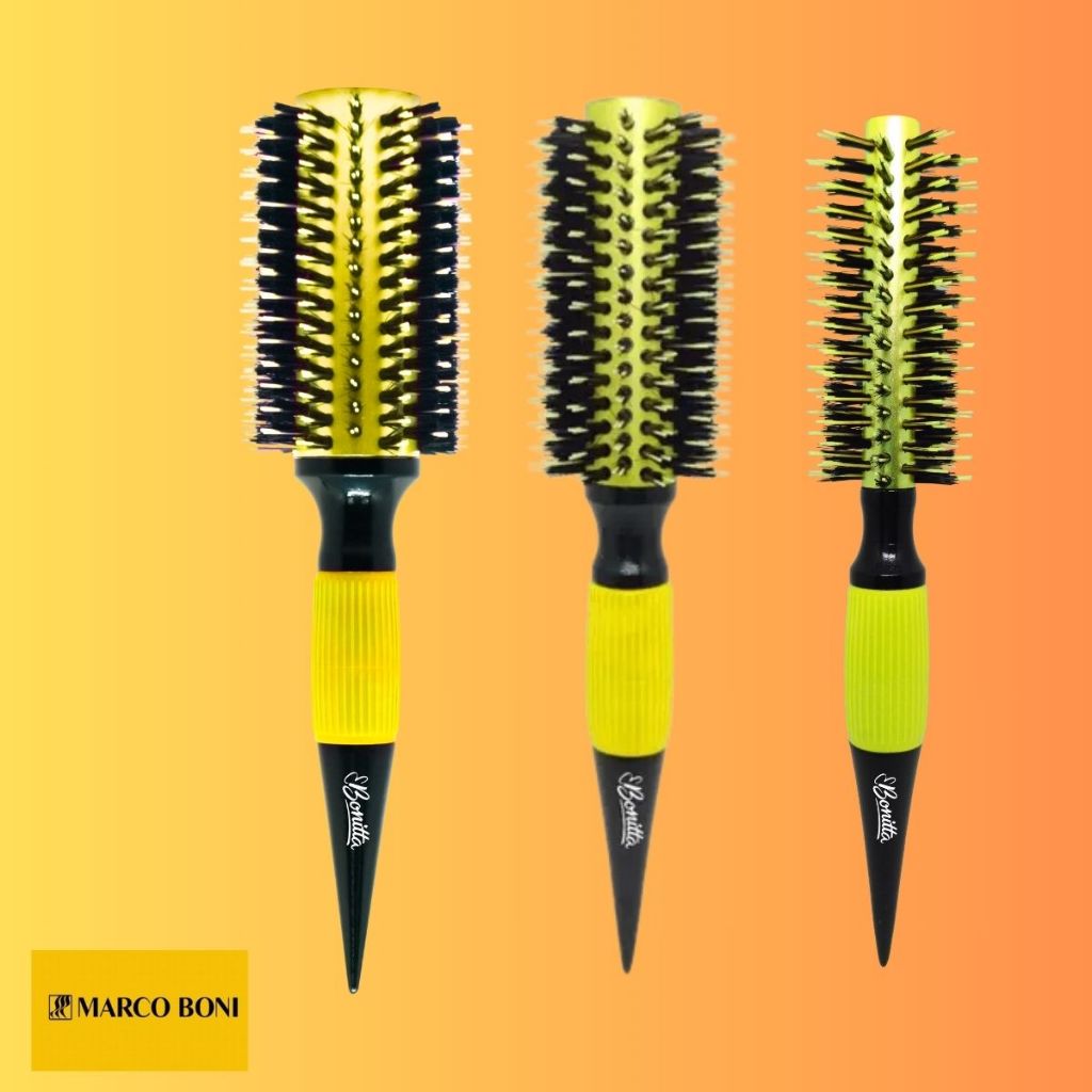 Kit Escovas Marco Boni Thermal Metallic Linha Bonitta Amarela | Shopee ...