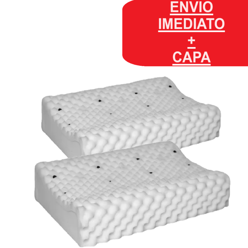 Kit 2 Travesseiros ortopédicos cervical magnéticos espuma soft ...