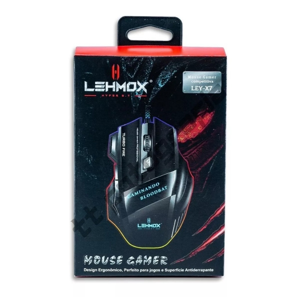 Mouse Gamer Competitivo Usb Lehmox 3200dpi Led Rgb Ley-x7 | Shopee Brasil