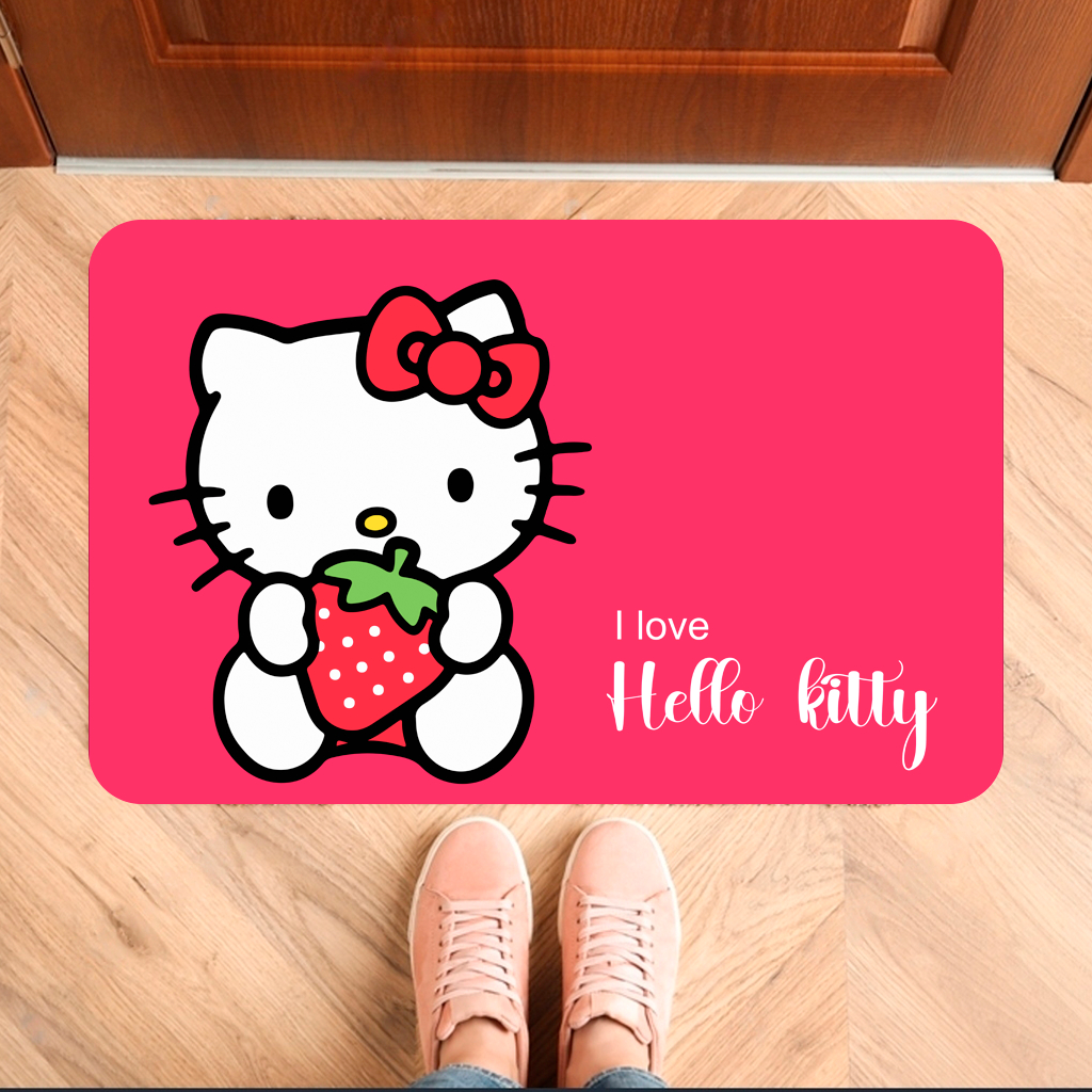Tapete de Porta Antiderrapante I love hello kitty ( Tap 310) | Shopee ...
