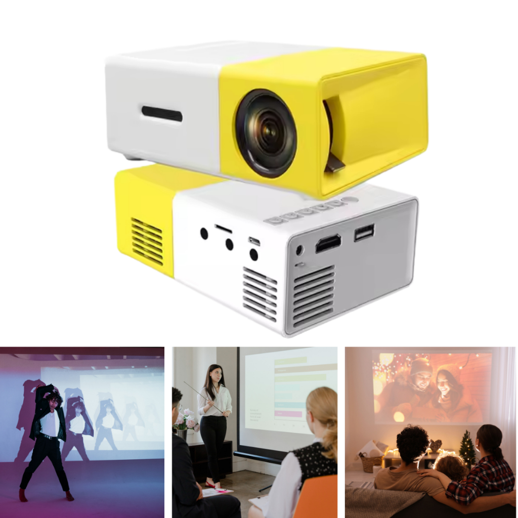 Mini Projetor Yg-300 Led Portátil Full Hd 600 Lumens Usb | Shopee Brasil