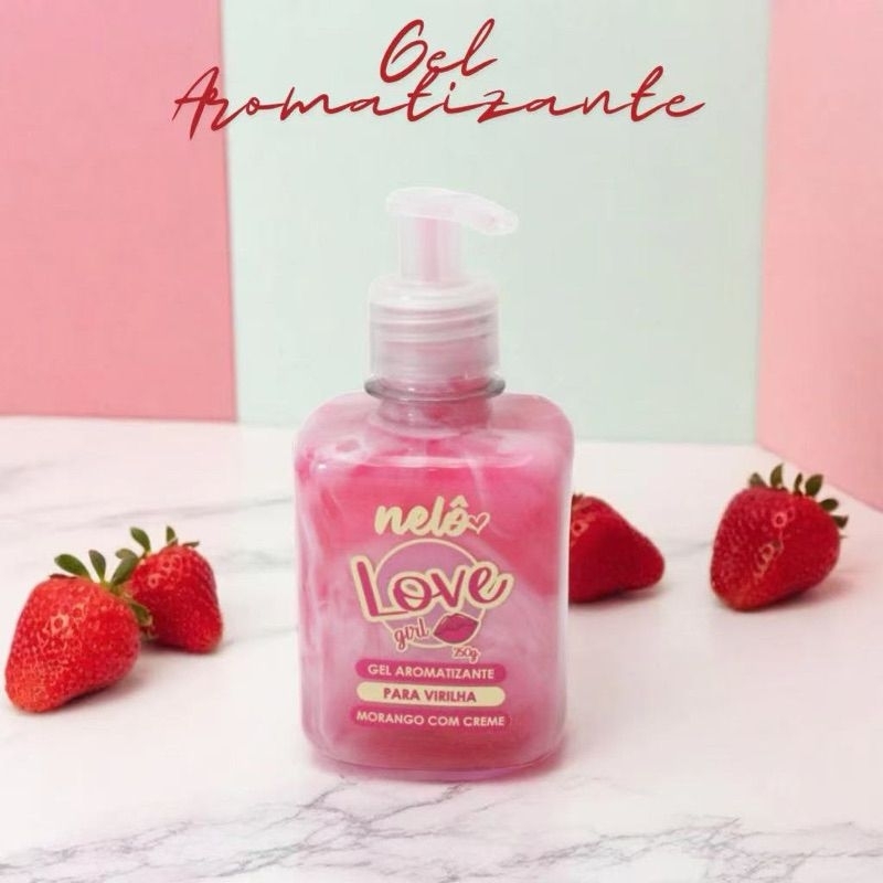 Nelo - Gel Aromatizante p/ Virilha Morango com Creme 250g | Shopee Brasil