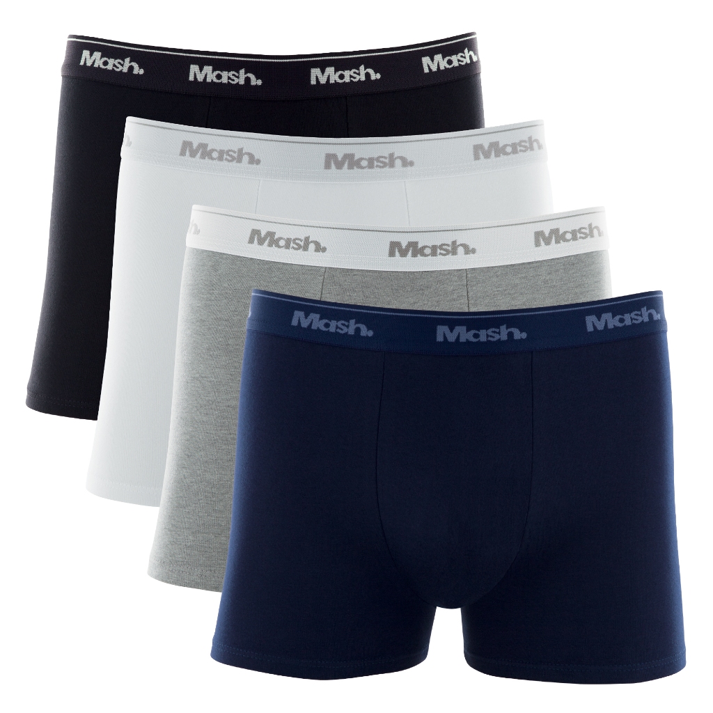 Kit 4 Cuecas Mash Box Boxer Cotton Algodão | Shopee Brasil