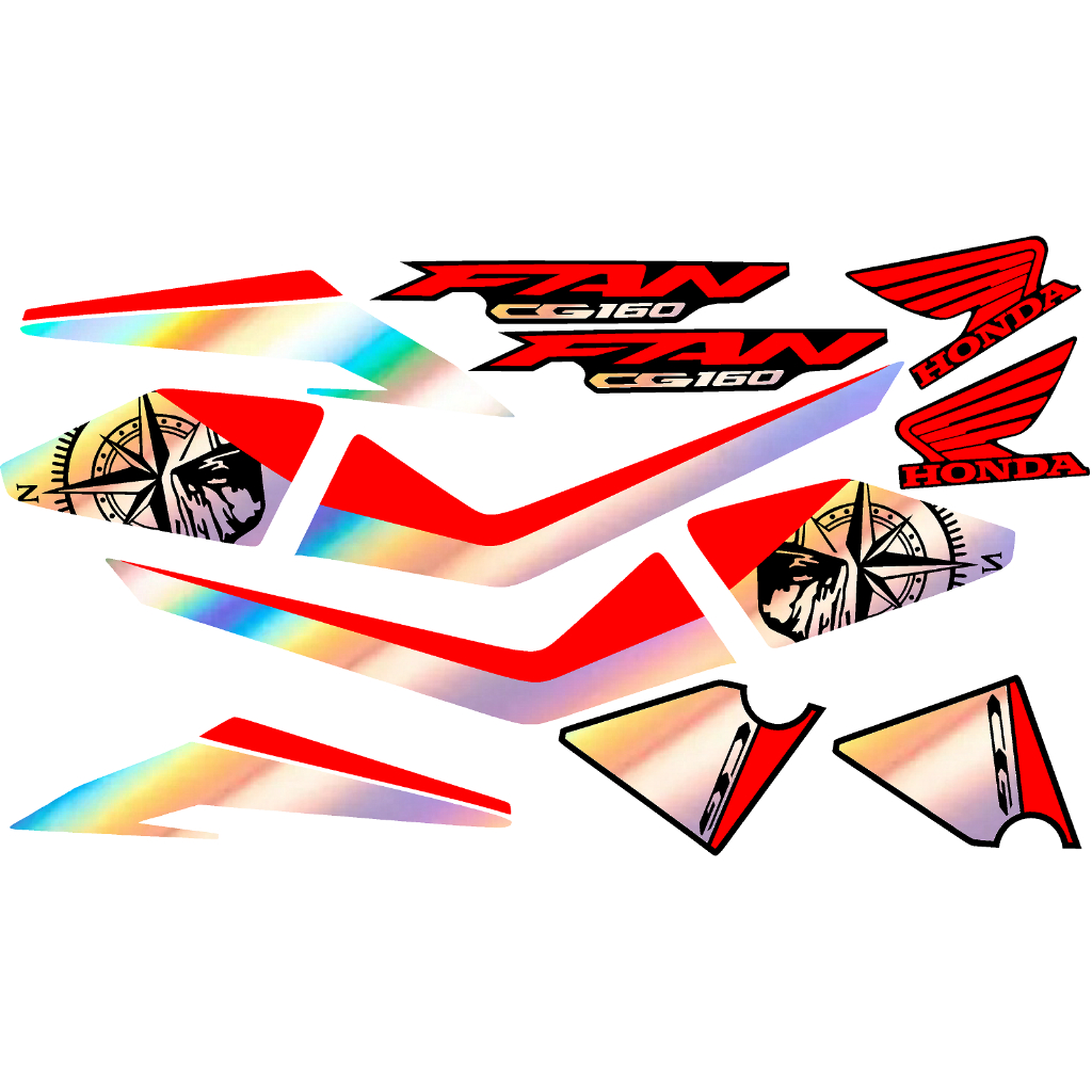 kit adesivos holografico fan 160 2025 IMPRESSO | Shopee Brasil