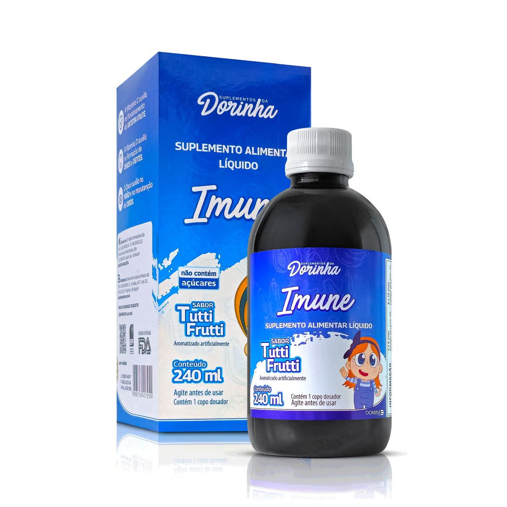 Multivitamínico Xarope Kids Dorinha Imune com Vitamina C + Zinco 240ml ...