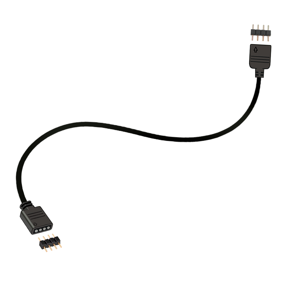 CABO DE EXTENSÃO LED RGB 4 PINOS 12V - 1M (100CM) EXTENSOR CABO FITA DE ...