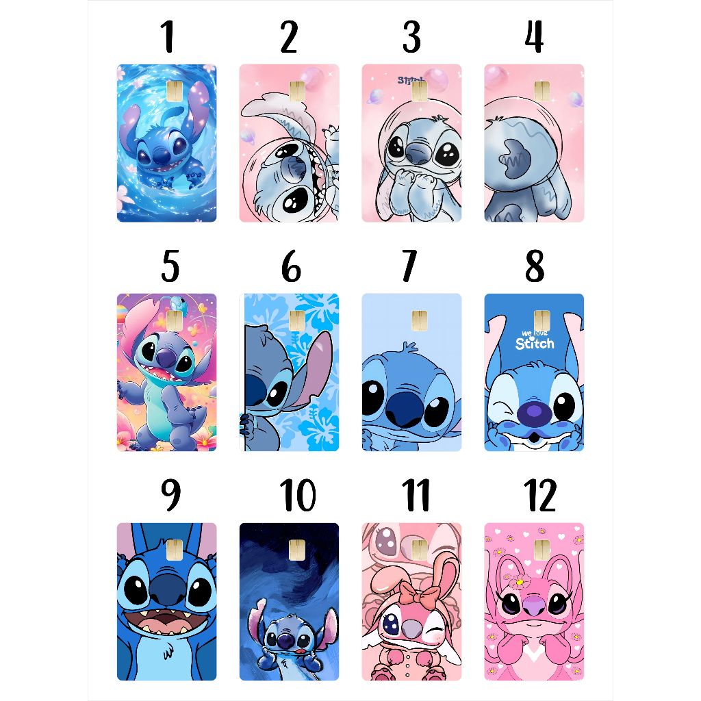 Stitch Adesivo para Cartão Bancário de Crédito e Débito a Prova d'água ...