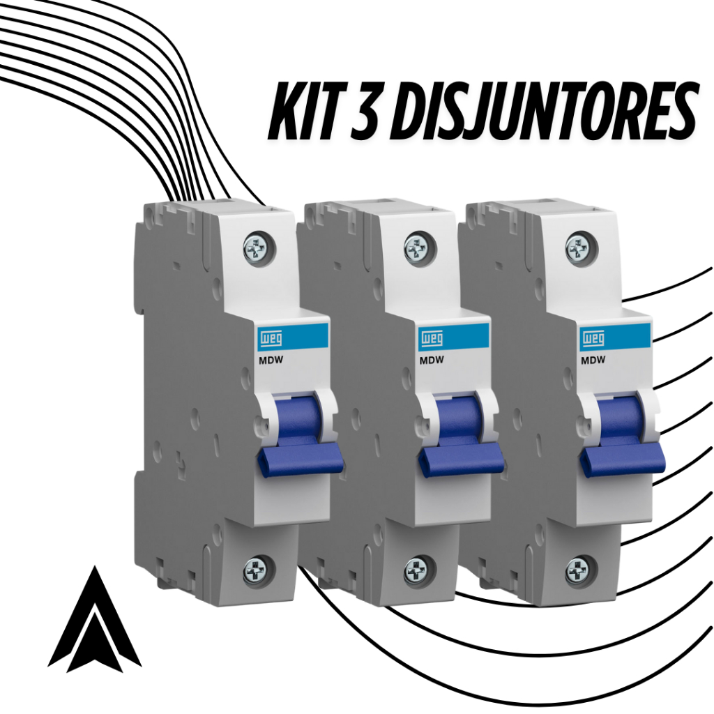 3 Disjuntor Mdwp Curva C 20A Monopolar Din Weg | Shopee Brasil