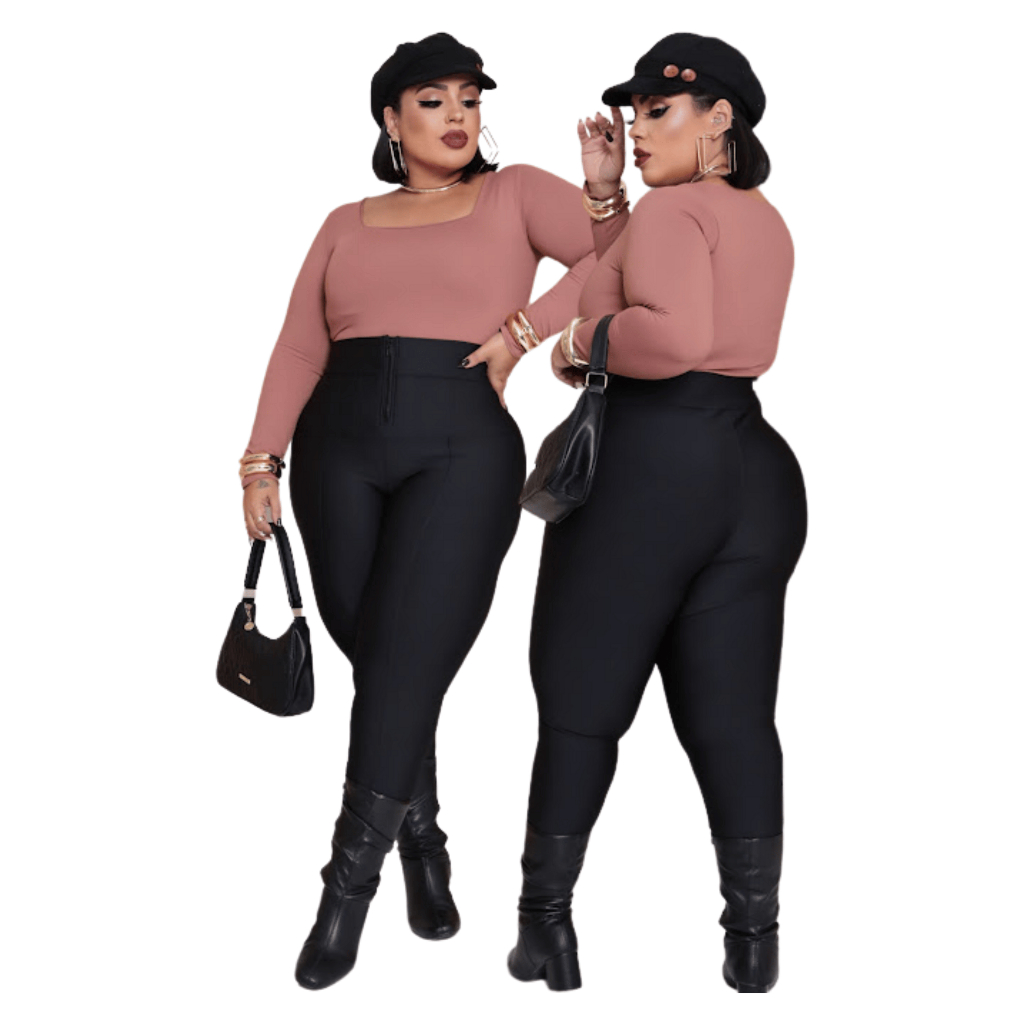 Calça Legging Super Lipo Plus Size Cintura Alta Sluplex | Shopee Brasil