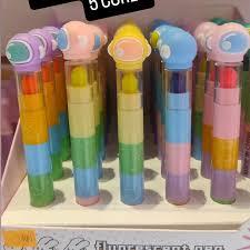 Giz cera gel troca a ponta 5 em 1 cores material escolar Marca-Texto em ...