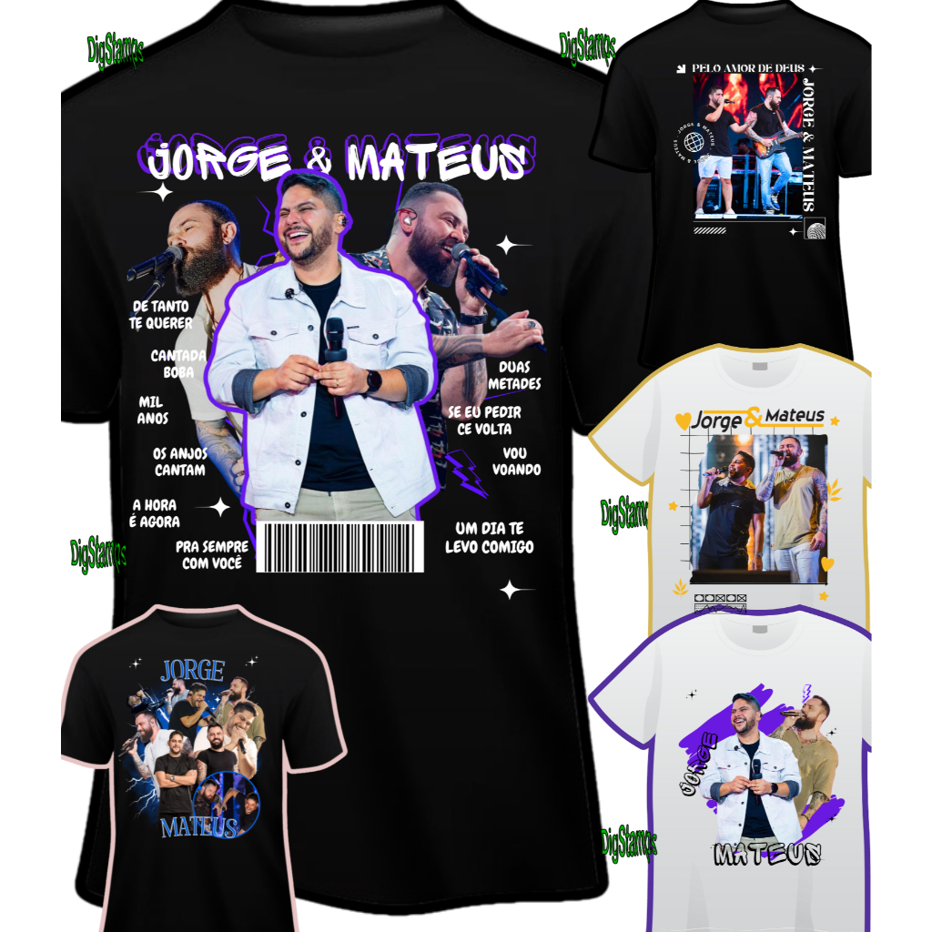 Camiseta Jorge e Mateus Sertanejo | Shopee Brasil