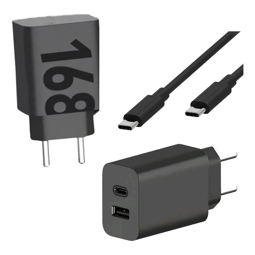 Carregador Turbo 168w Pra Motorola Com Cabo Type C/Type C Fonte USB/Type C Todos MOTO G Super ...