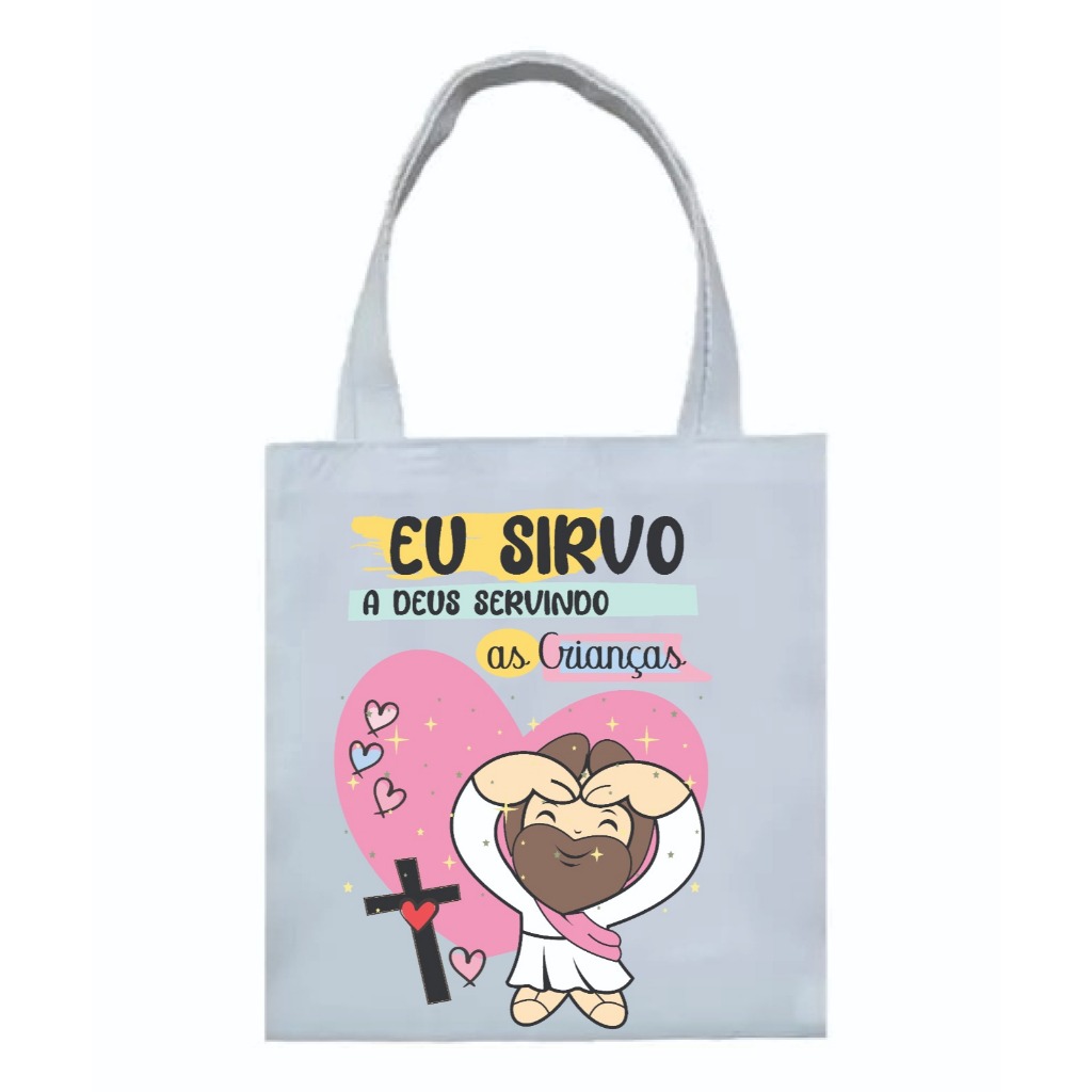Bolsa Sacola Ministerio Infantil, Eu sirvo a Deus servindo as crianças ...