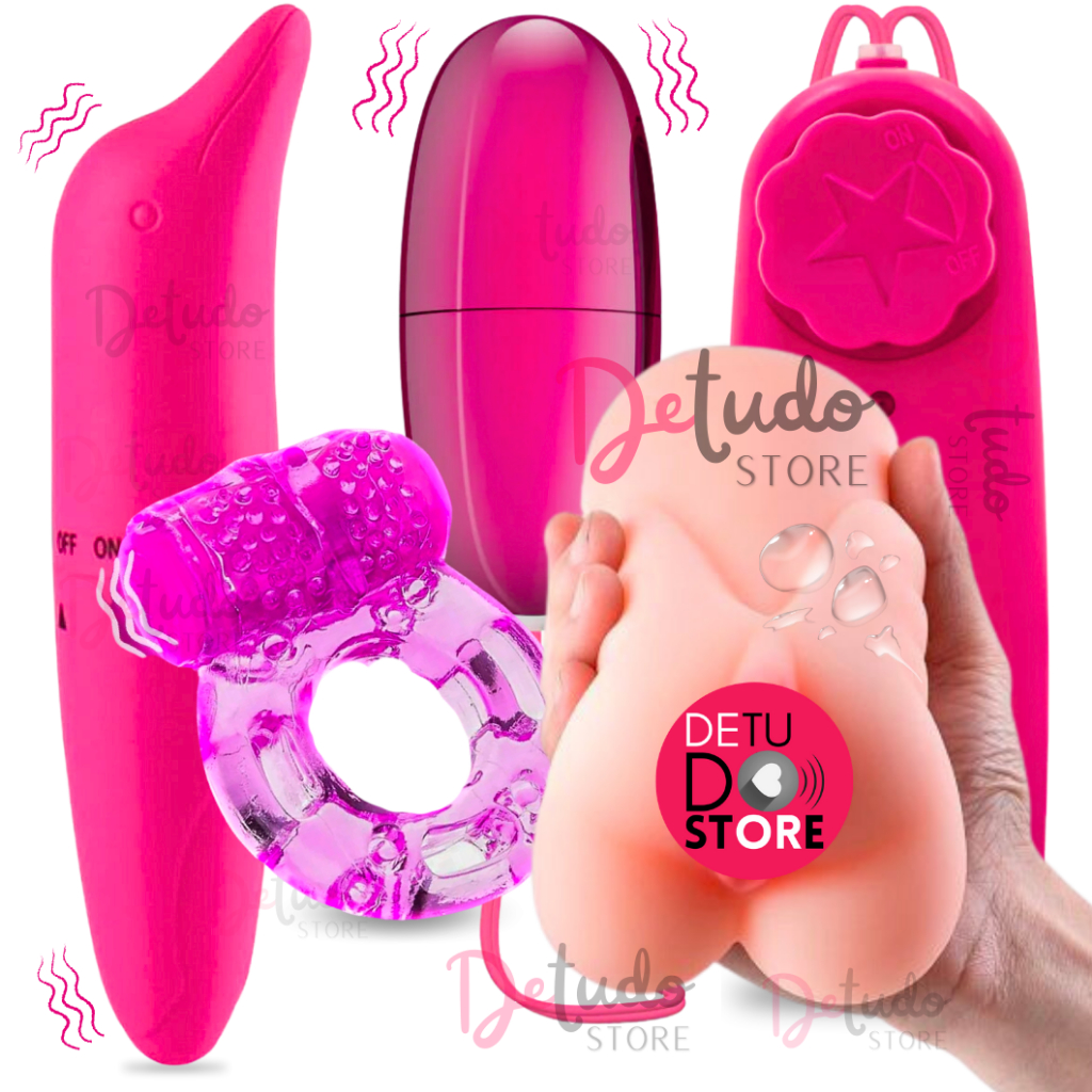 Kit Vibrador Golfinho PontoG Masturbador Masculino Silicone Boneca Sexual Vibrador Bullet ...