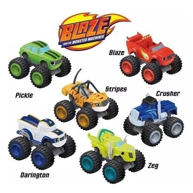 Brinquedo Kit 6 Carrinhos Blaze Monster Machine Fricção | Shopee Brasil