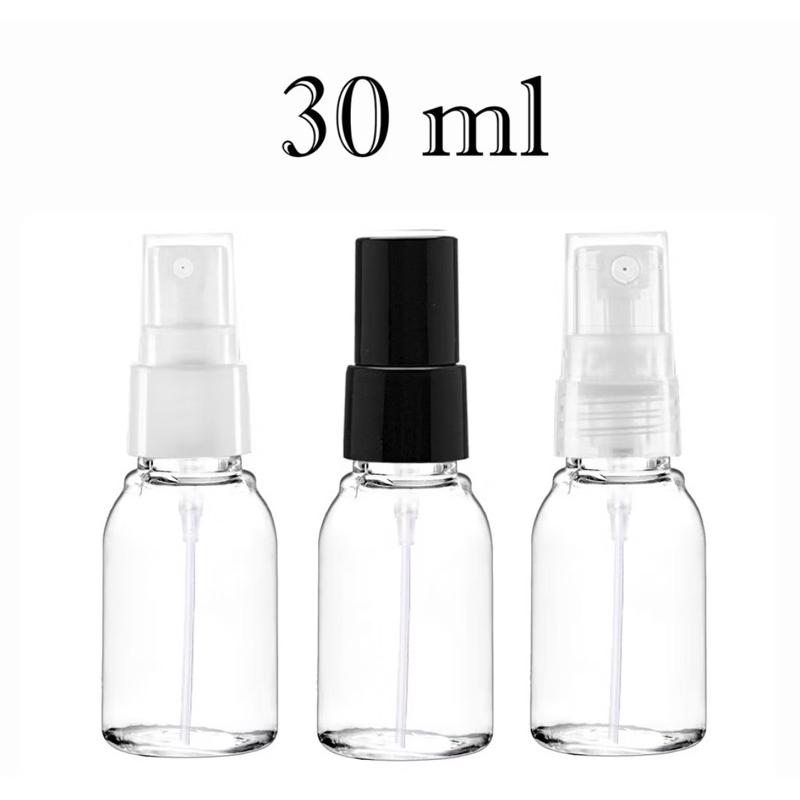 Frascos 30 Ml Redondo em Plástico Pet Válvula Spray borrifador para perfumes viagem | Shopee Brasil