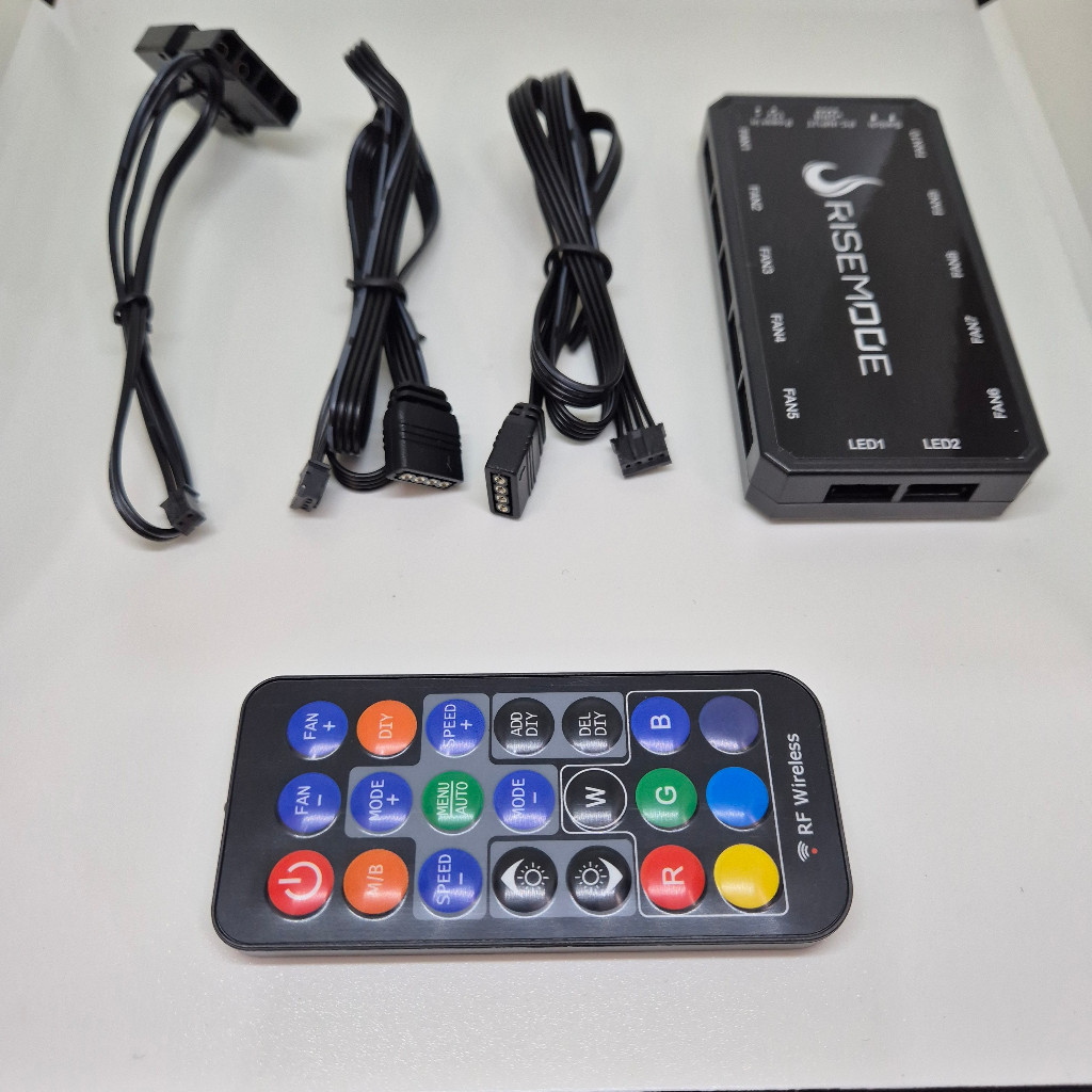 Controladora Gamer Rise Mode RGB 4 Pinos 12V Até 10 Fans 6 PINOS ...