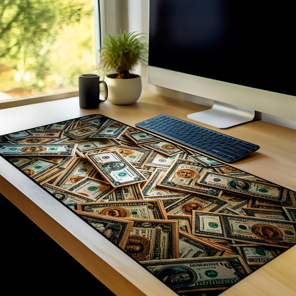 Mouse Pad Gamer Dollar Antiderrapante Grande 70x35 80x35 90x40 90x50 cm ...