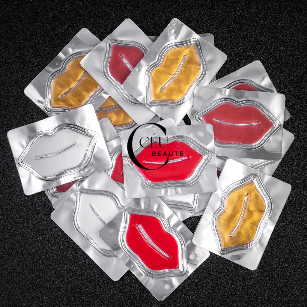 50 Máscaras Hidratante Labial Boca Com Colágeno Nutrição Brilho Lábios ...
