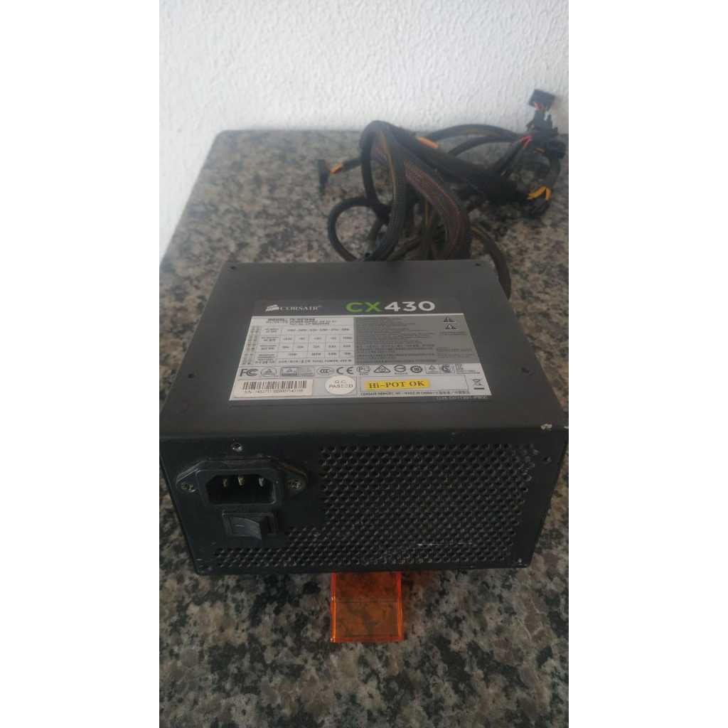 Fonte Atx Corsair Cx430 430w Modelo 75-001666 Bivolt (Usado) | Shopee ...