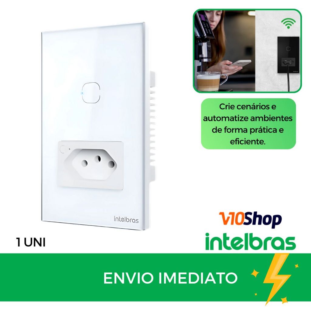 Tomada Inteligente Interruptor 10a Smart Ets 2001 Wi Fi Intelbras App ...