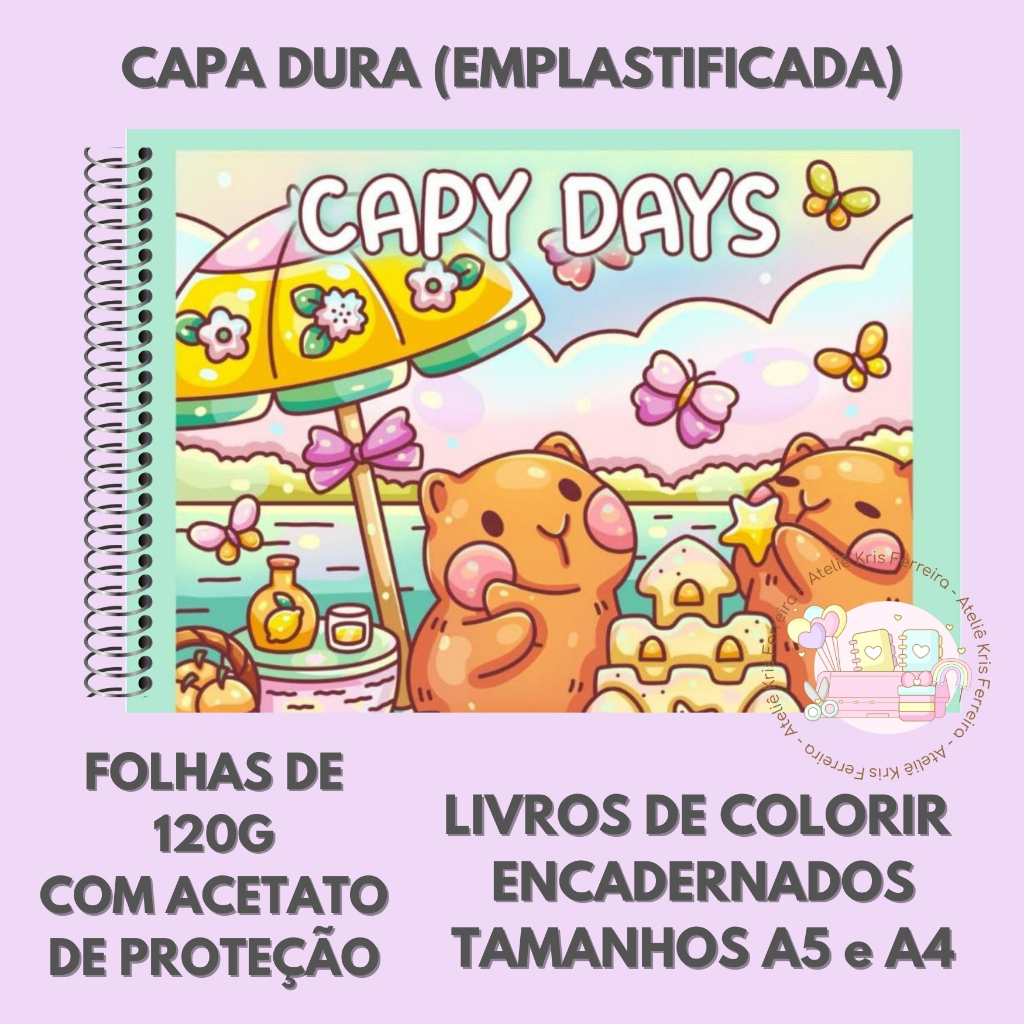 LIVRO DE COLORIR CAPY DAYS | Shopee Brasil