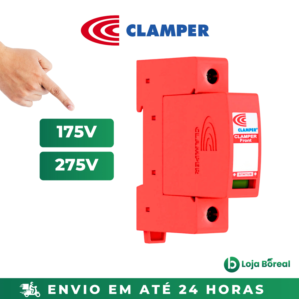 Dispositivo Protetor de Surto DPS Clamper FRONT Anti Raio CLASSE II ...