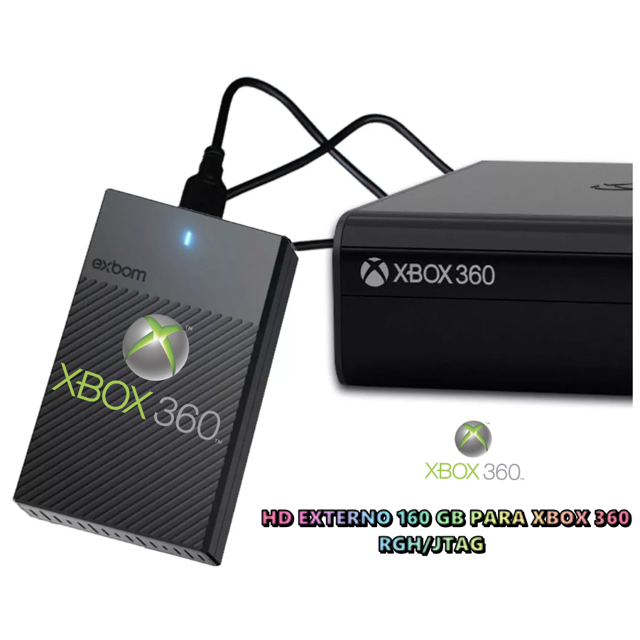 Hd Gamer externo para Xbox 360 rgh/jtag 160 GB Com 50 títulos | Shopee ...