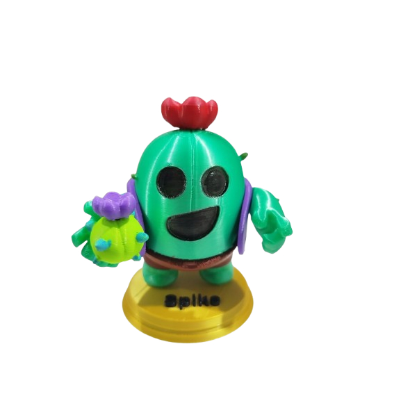 Spike Brawl Stars boneco do Spike colorido jogo colecionável impresso ...