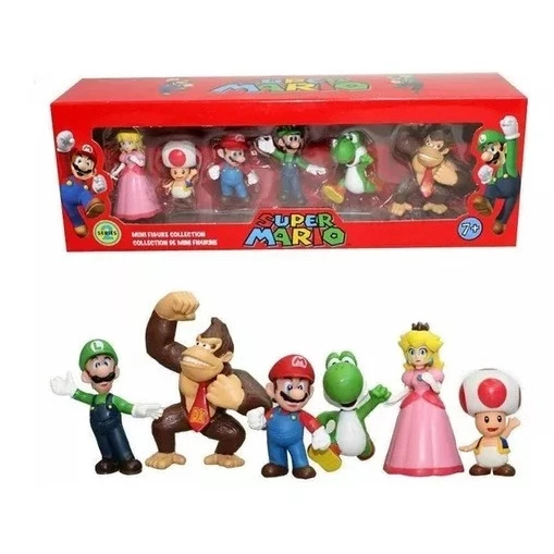 super mario, mini figure collection (com caixa) | Shopee Brasil