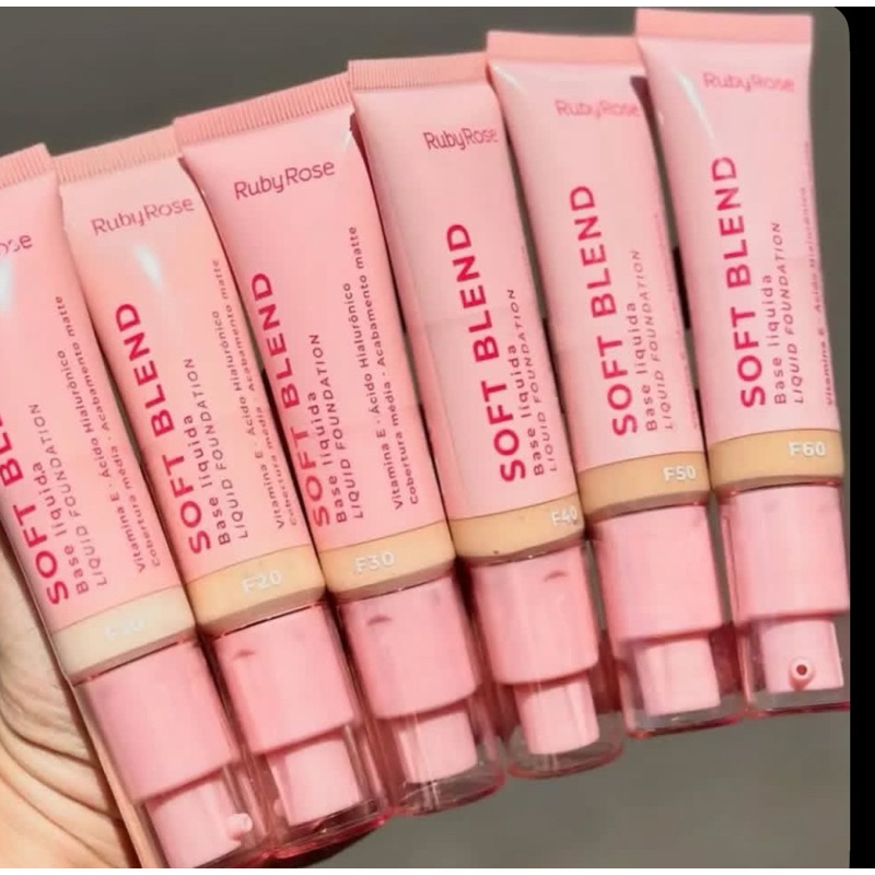 Base liquida Soft Blend Acabamento Matte - Ruby Rose HB-M301 | Shopee Brasil