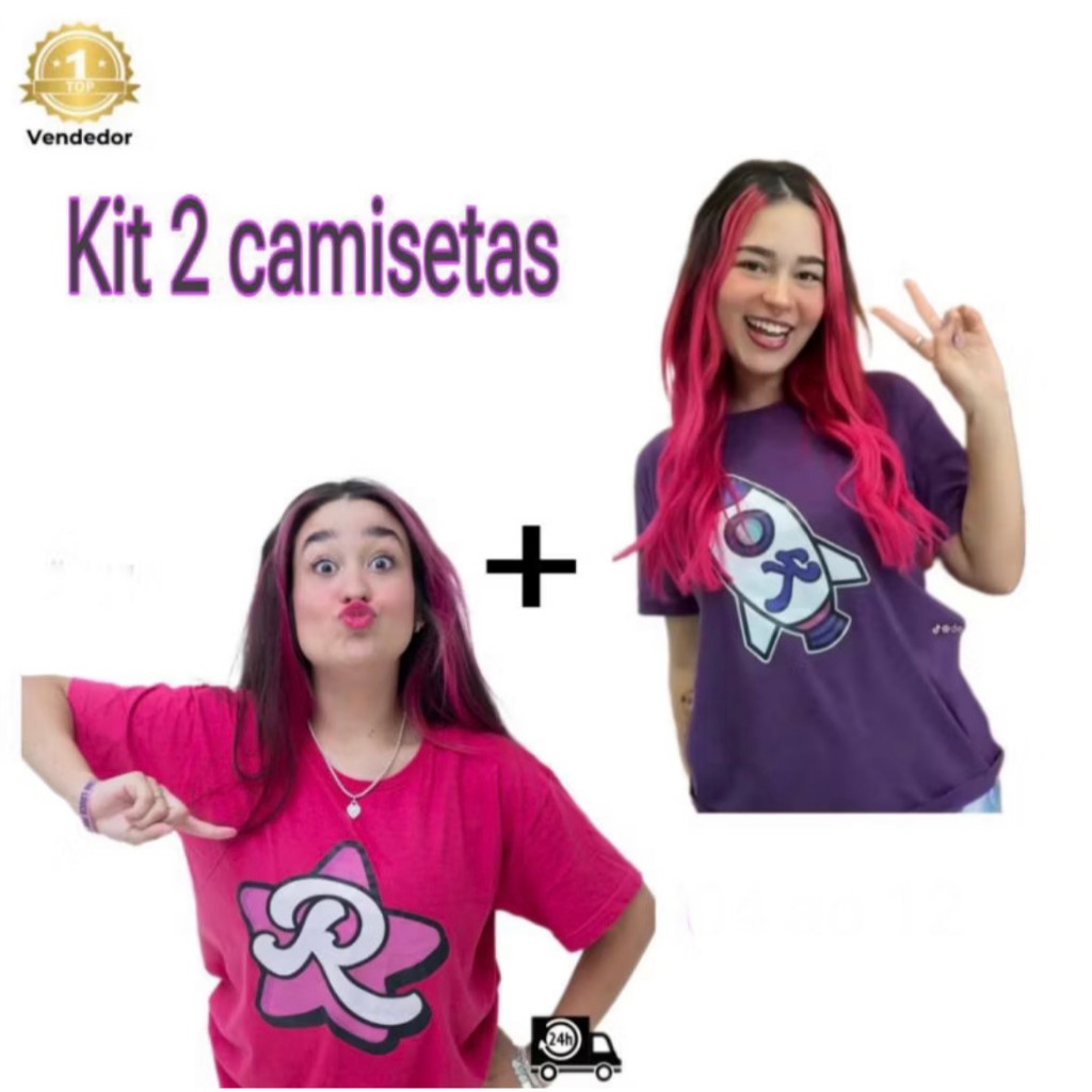 Kit Camiseta Emily youtuber vick e Katlen super promoção100% algodão ...