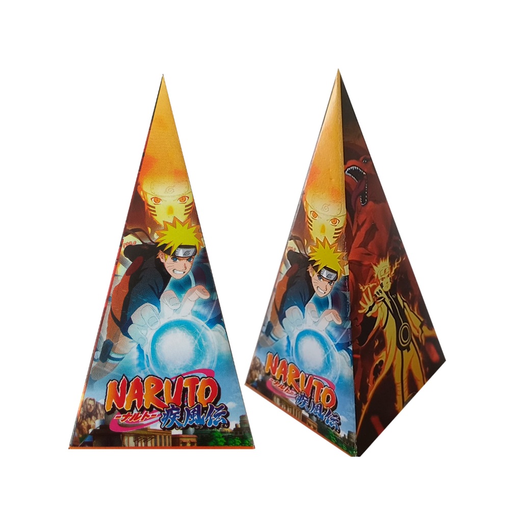 Caixa Urna Piramide Tema Naruto Shippuden Anime Decoração Enfeite Festa ...