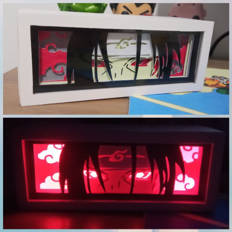 Luminária 3D Itachi Anime Decoração Lightbox | Shopee Brasil