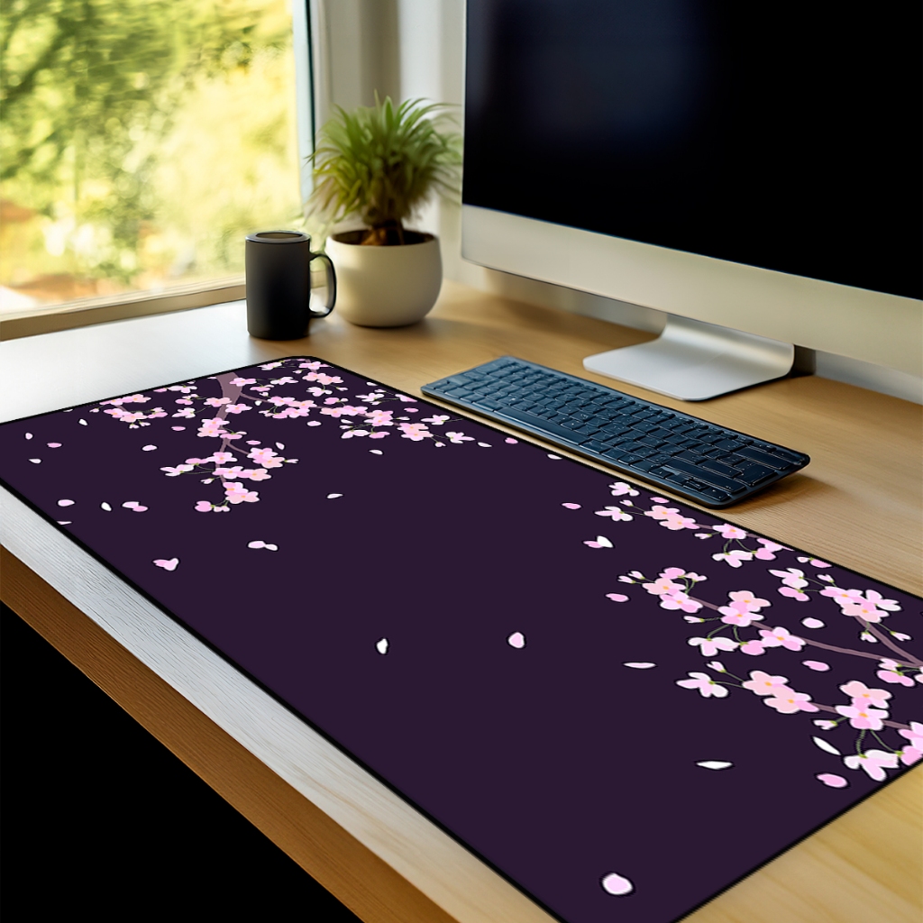 mouse Pad Gamer Flores Asiaticas Antiderrapante Grande 70x35 80x35 ...